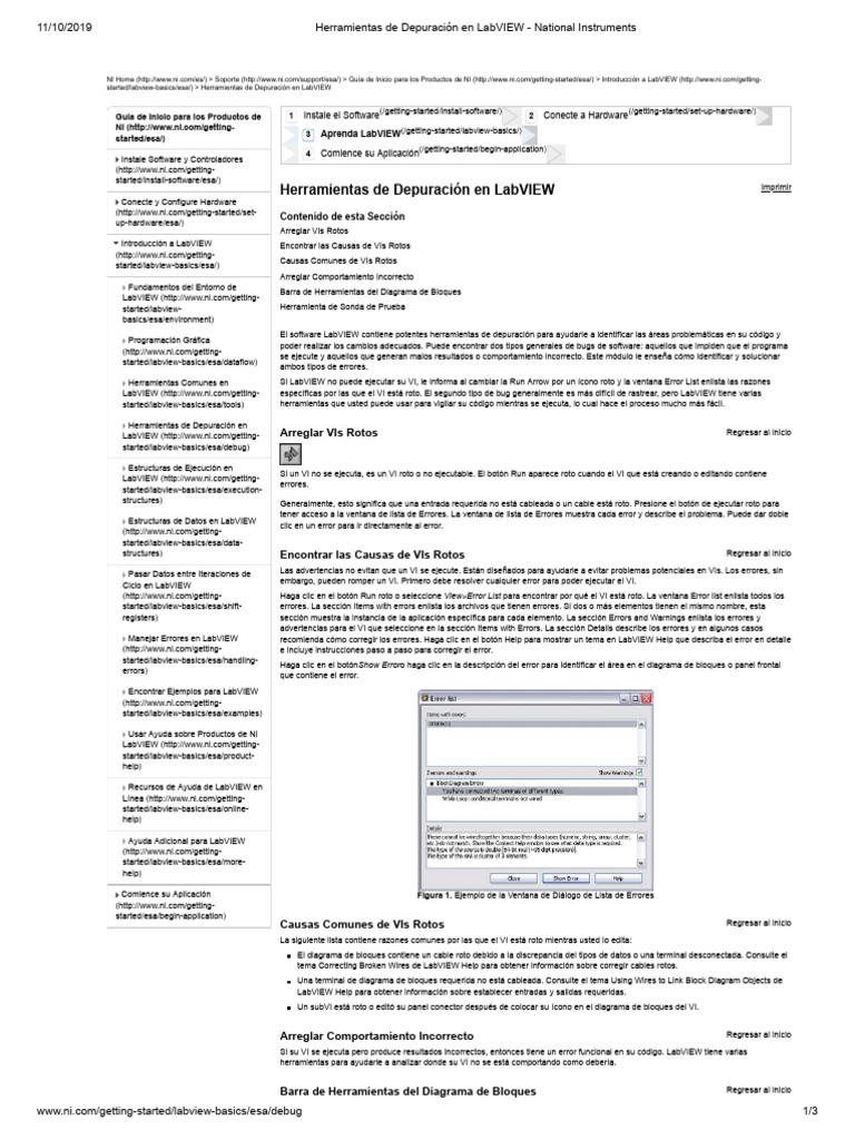 05 Herramientas de Depuración en LabVIEW - National Instruments ...