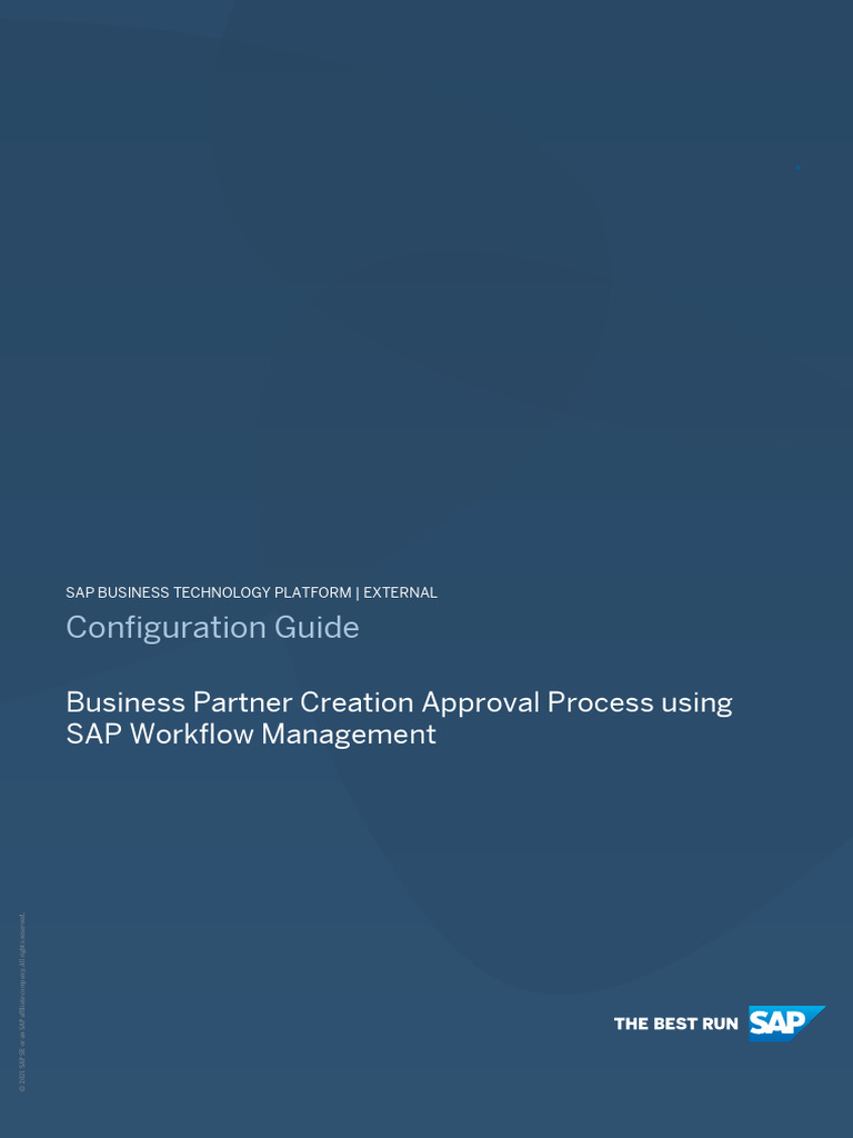 Business Partner Creation Approval Process - Configuration Guide | PDF ...