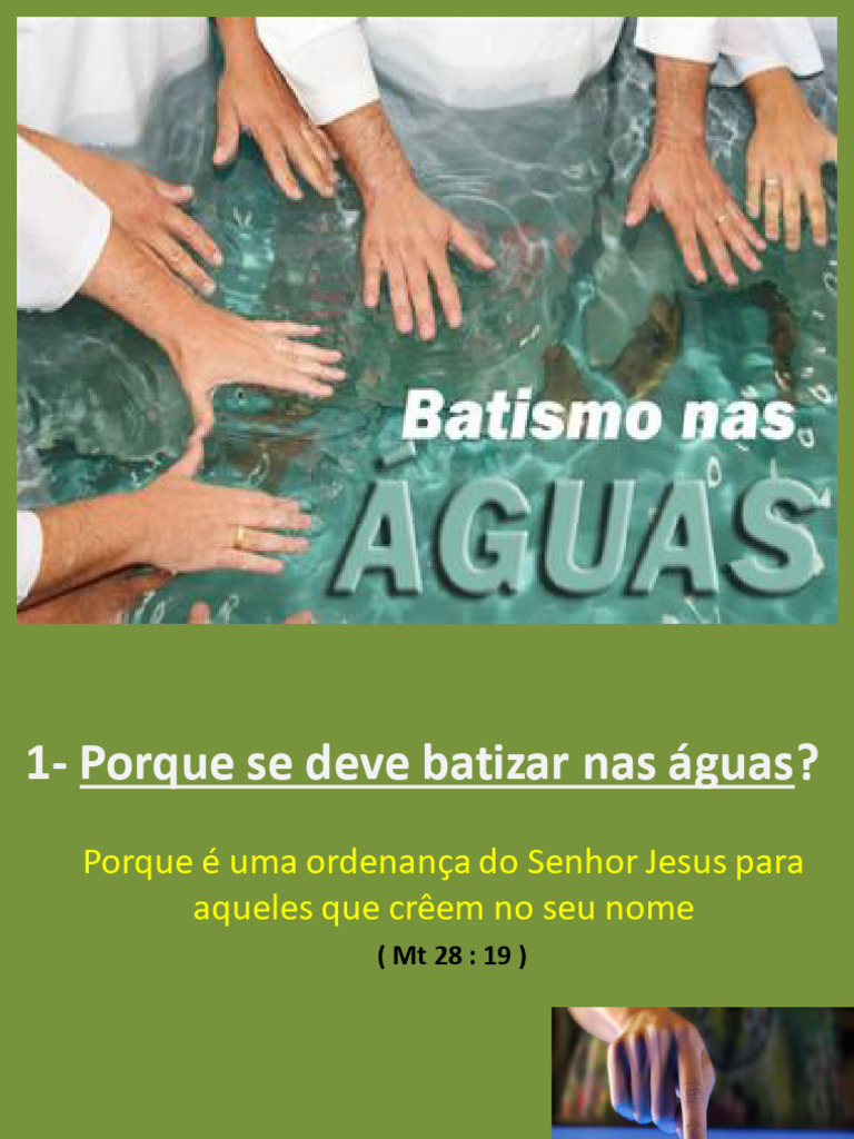Importância do Batismo nas Águas | PDF | Batismo | Jesus