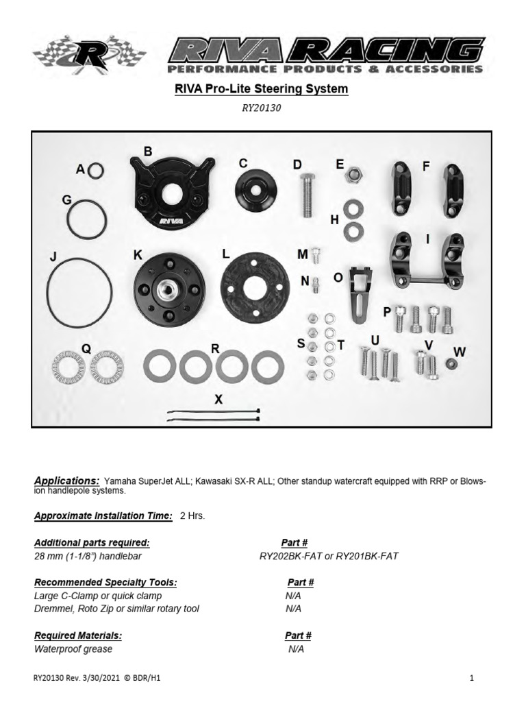 Riva Steering | PDF | Nut (Hardware) | Steering