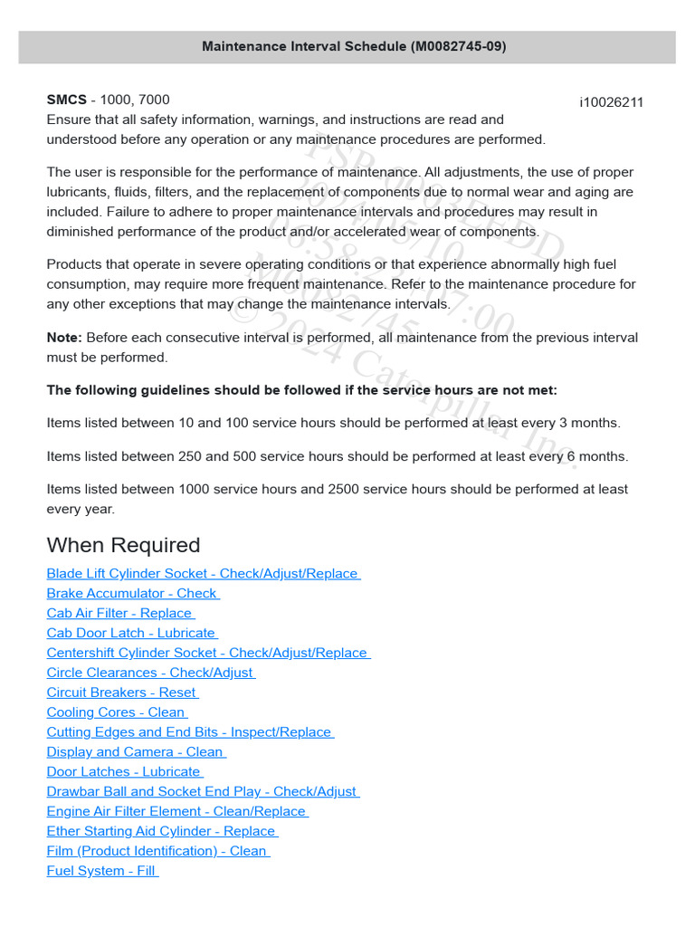 E96 Maintenance Interval Grader 120NG | PDF | Steering | Bearing (Mechanical)