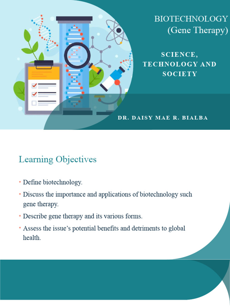 Biotechnology and Gene Therapy | PDF | Biotechnology | Gene Therapy