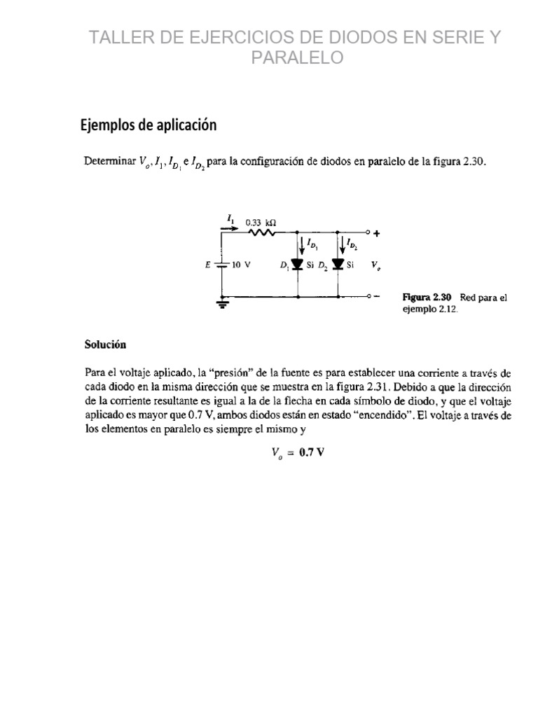 Ejercicio de Diodos en DC | PDF | Red eléctrica | Ingenieria Eléctrica