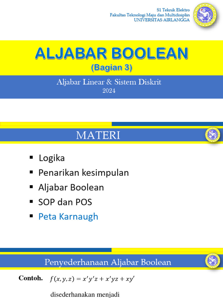 Aljabar Boolean (Bagian3) | PDF | Metode & Bahan Ajar