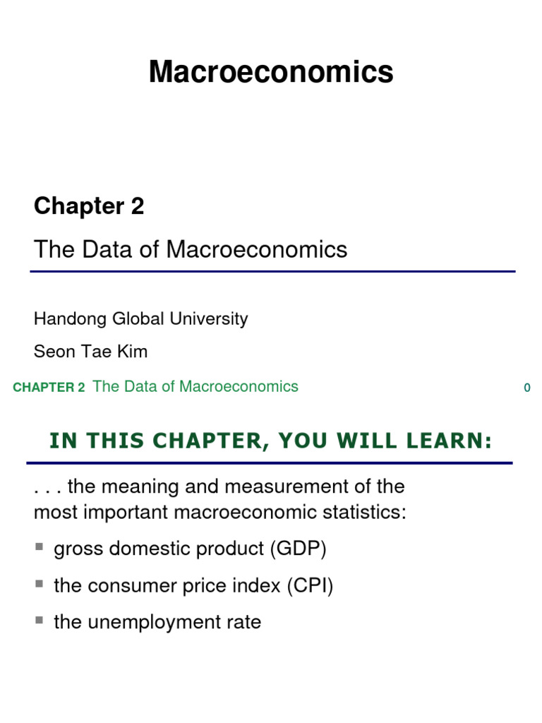 Lecture Slides Chap02 | PDF | Cost Of Living | Measures Of National Income And Output