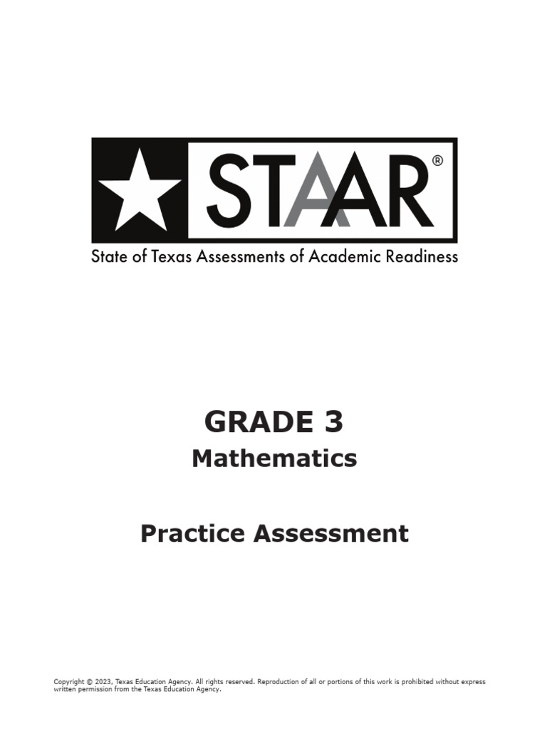 2023 Staar Redesign 3 Math Practice Test | Download Free PDF | Gallon ...