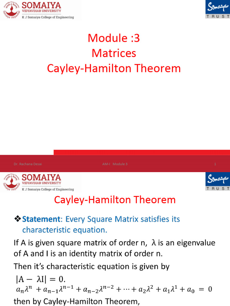 2_Cayley Hamilton Theorem | PDF
