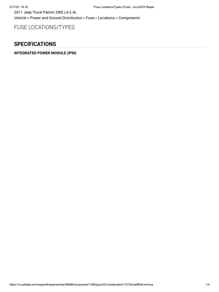 Fuse Locations - Types (Fuse) | Download Free PDF | Fuse (Electrical ...