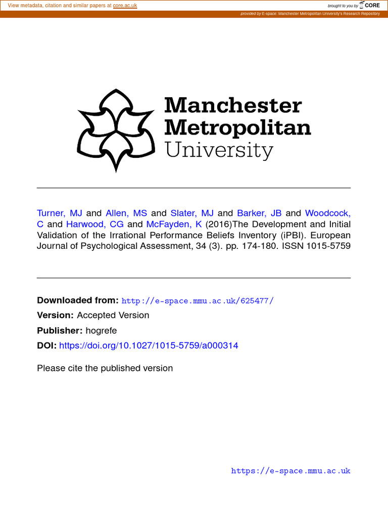 Turner, MJ Allen, Ms Slater, MJ Barker, JB Woodcock, C Harwood, CG Mcfayden, K | Download Free ...