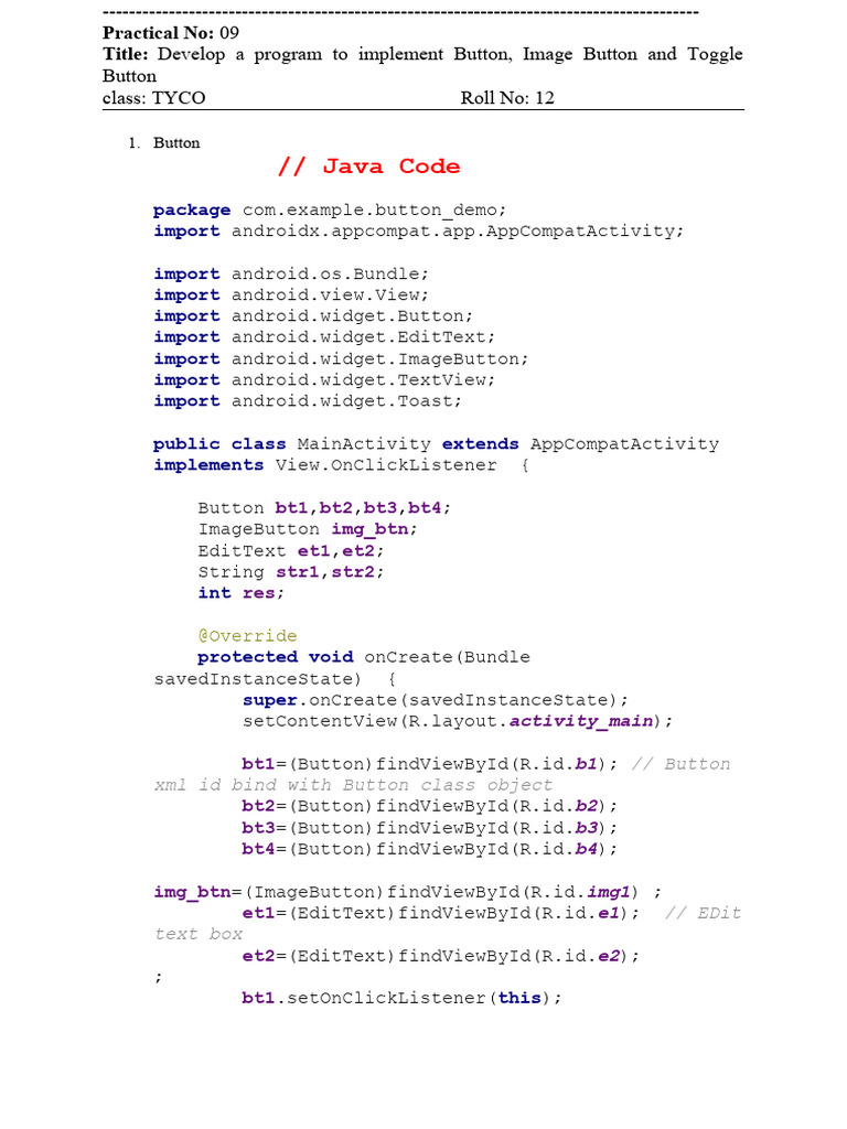 Practical n0.9 | PDF | Android (Operating System) | Software Engineering