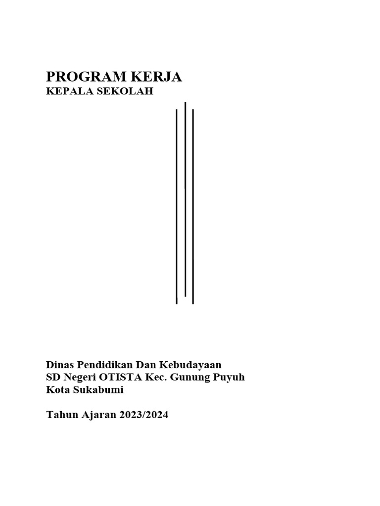 Program Kerja Kepala Sekolah SD 2024 | PDF
