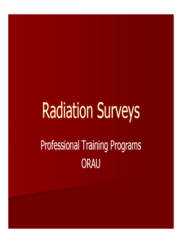 Radiation Surveys | PDF | Radioactive Contamination | Surveying