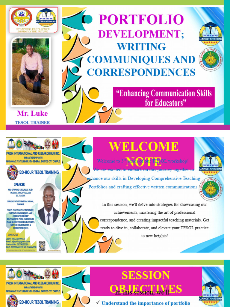 Portfolio Development | PDF | Memorandum | Teachers