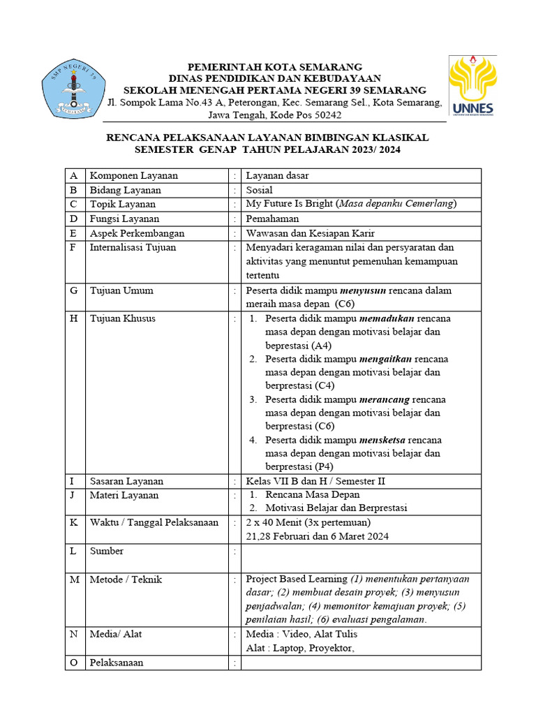RPL KLASIKAL - Perencanaan Masa Depan | PDF