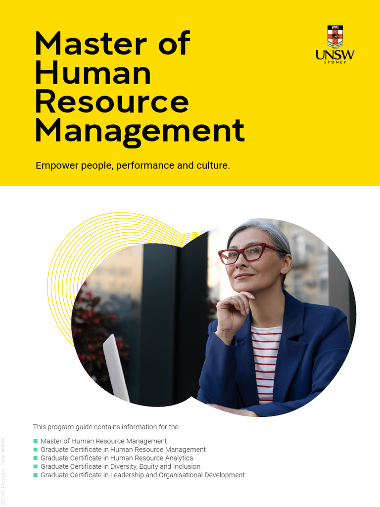 UNSW Master of Human Resource Management | PDF | Human Resource ...