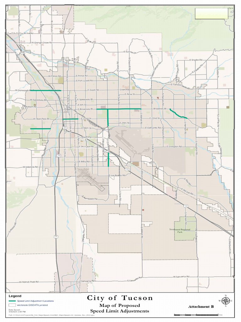 Proposed speed limit changes in Tucson | PDF