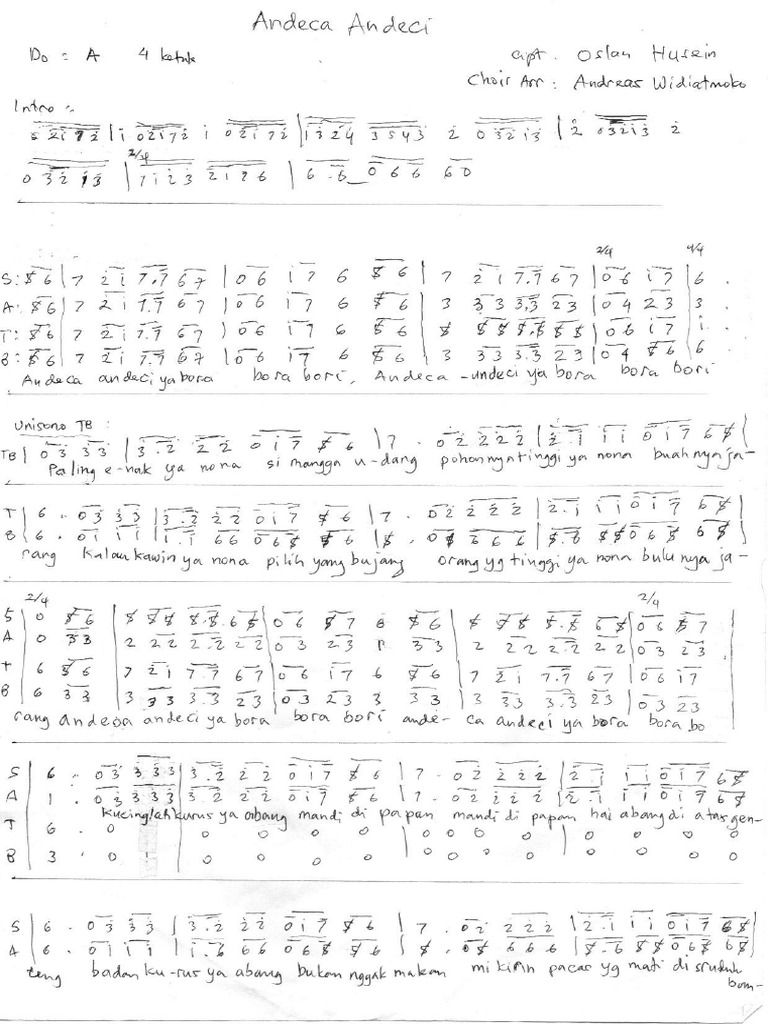 Andeca Andeci SATB | PDF