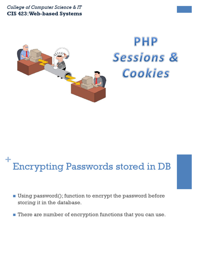 Topic 9 CIS423 PHP Sessions Cookies | PDF | Http Cookie | World Wide Web