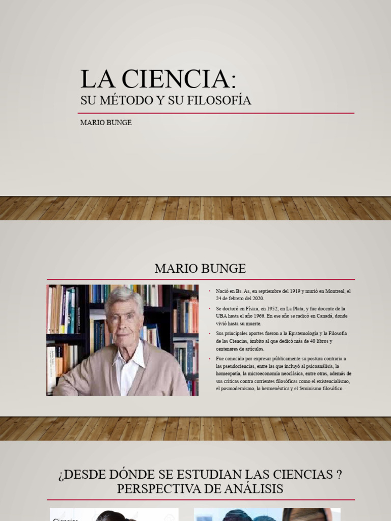 Mario Bunge. La Ciencia. Método y Filosofía. | PDF | Science | Conocimiento