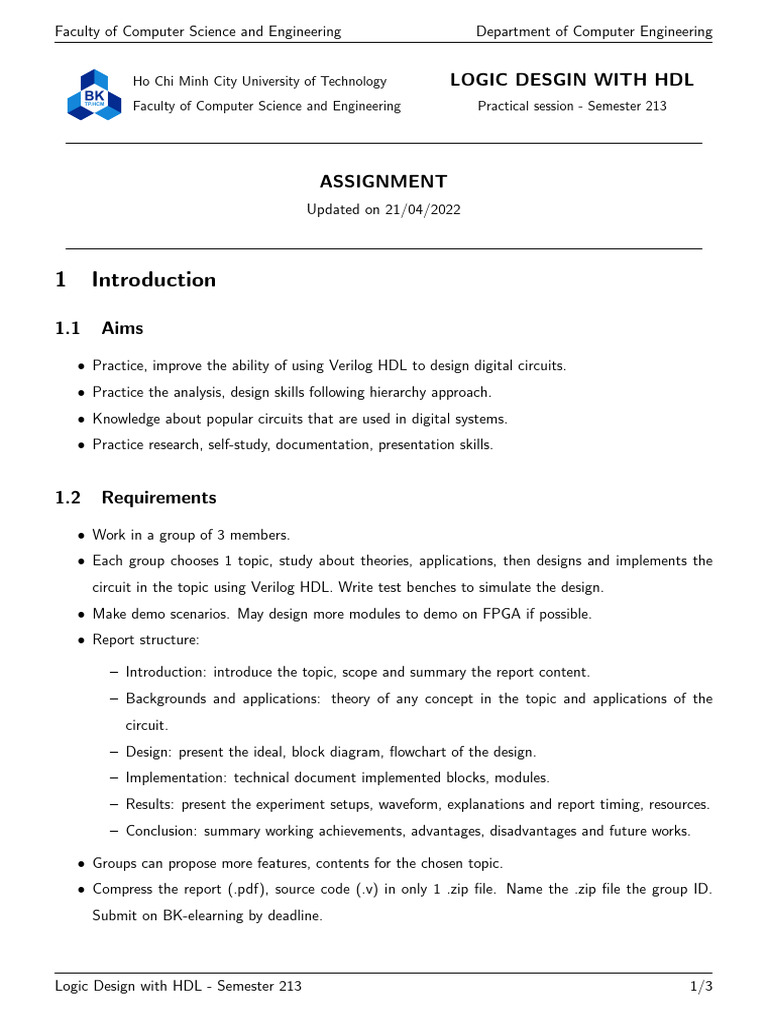 Hdl Assignment Pdf Hardware Description Language Digital Electronics