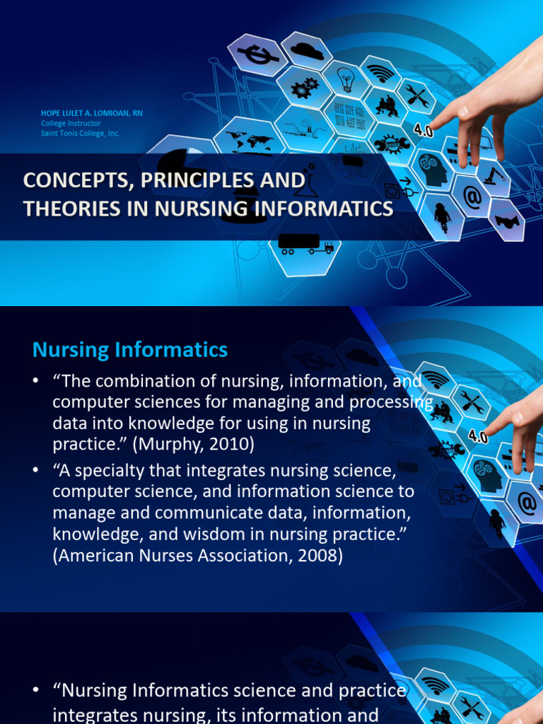 Midterm Concepts Principles Theories in Nursing Informatics | PDF | Health Informatics | Nursing