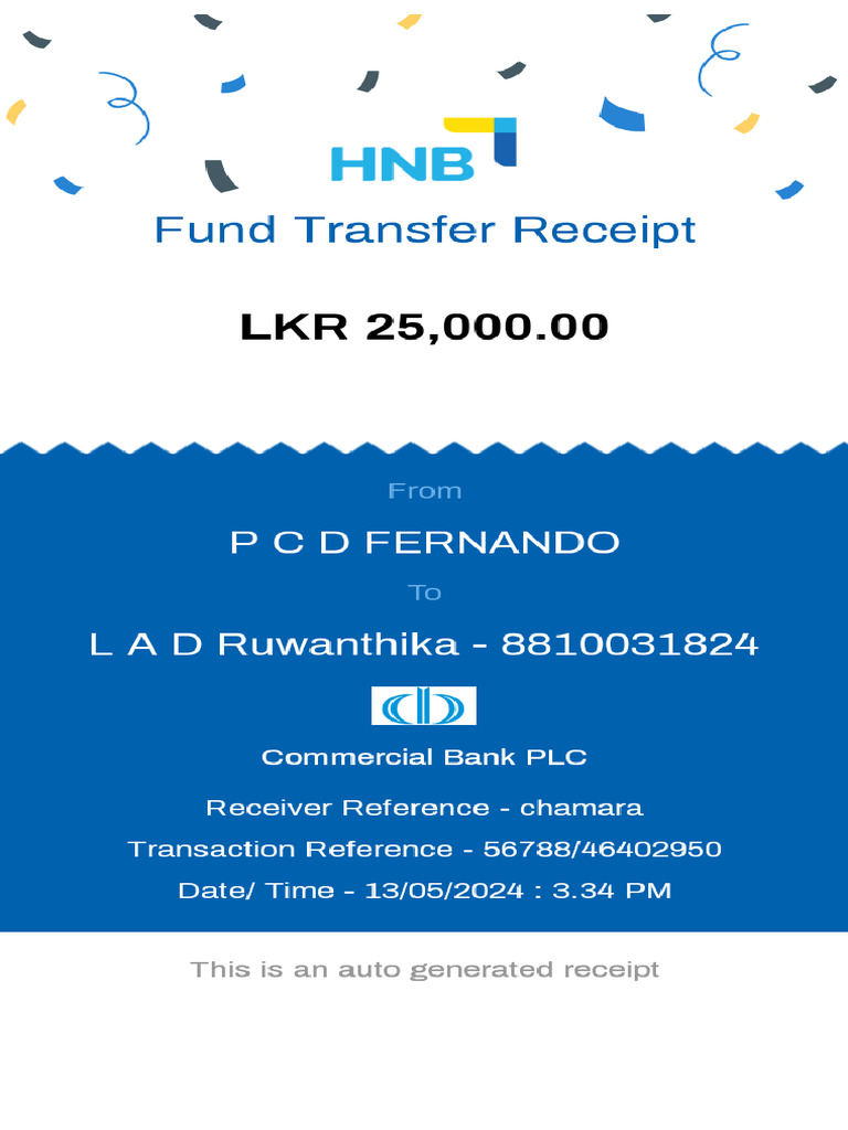 HNB DL Receipt 20240513 153501 | PDF
