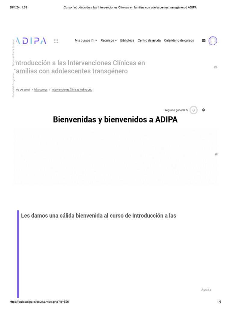 Curso - Introducción A Las Intervenciones Clínicas en Familias Con ...