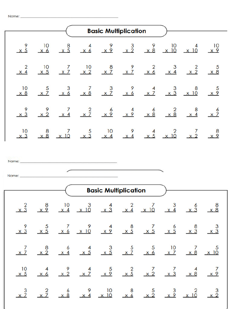 Multiplication Fluency | PDF