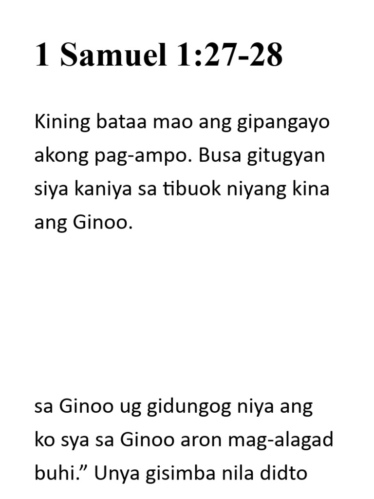 1 Samuel 1 | PDF