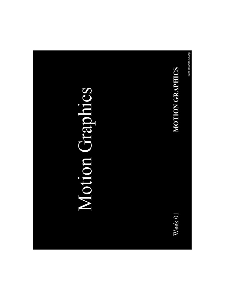 Intro To Motion Graphics | PDF
