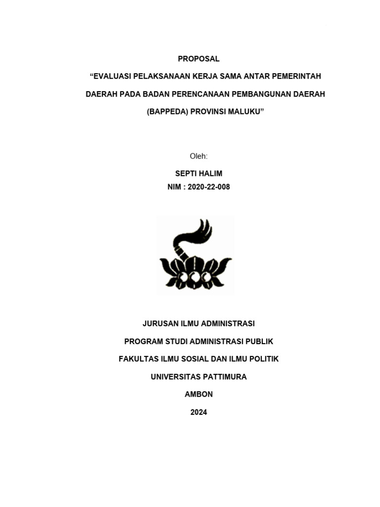 (Second) PROPOSAL Adm. Publik (FISIP) | PDF