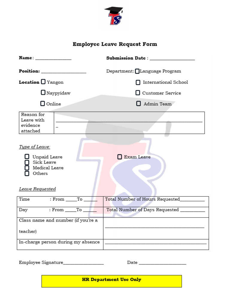 Leave Form | PDF | Career & Growth | Business