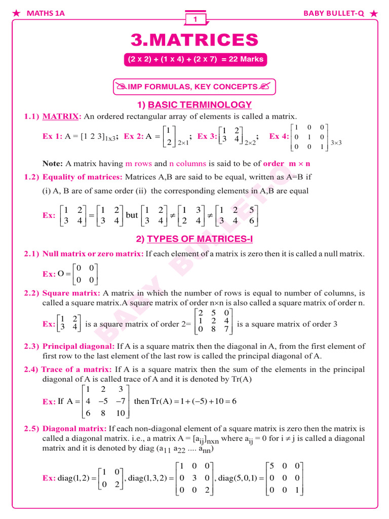 3 Matrices | PDF | Matrix (Mathematics) | Determinant