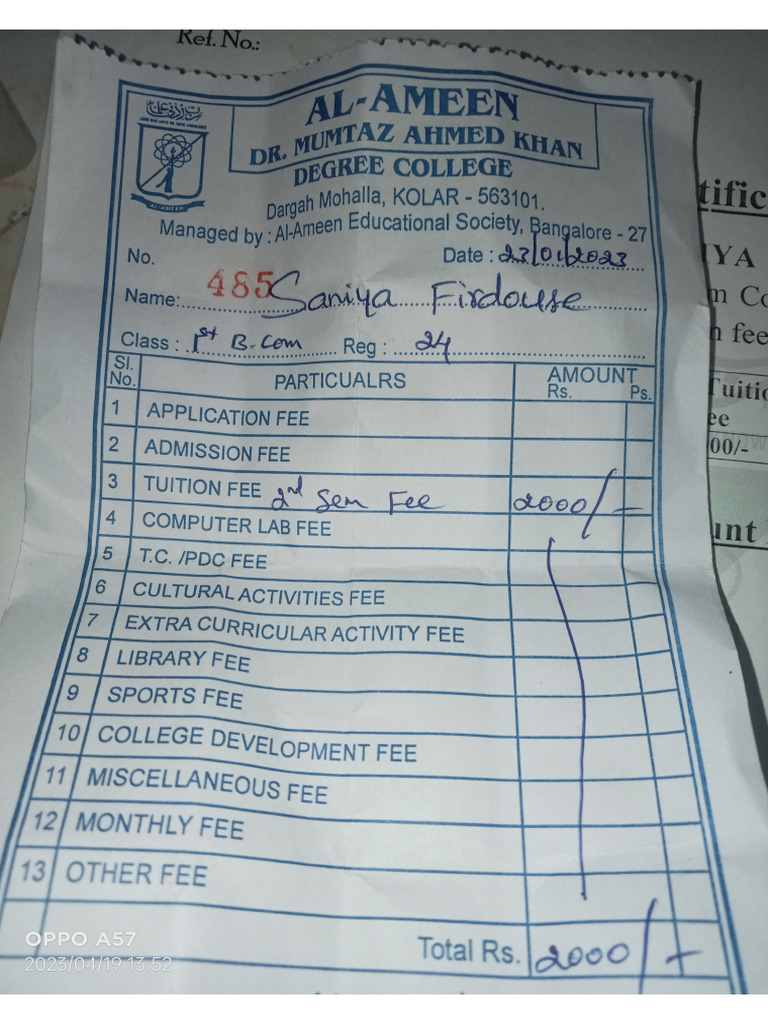 Fees Invoice | PDF
