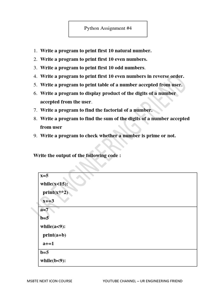 Python Assignment #4 | PDF