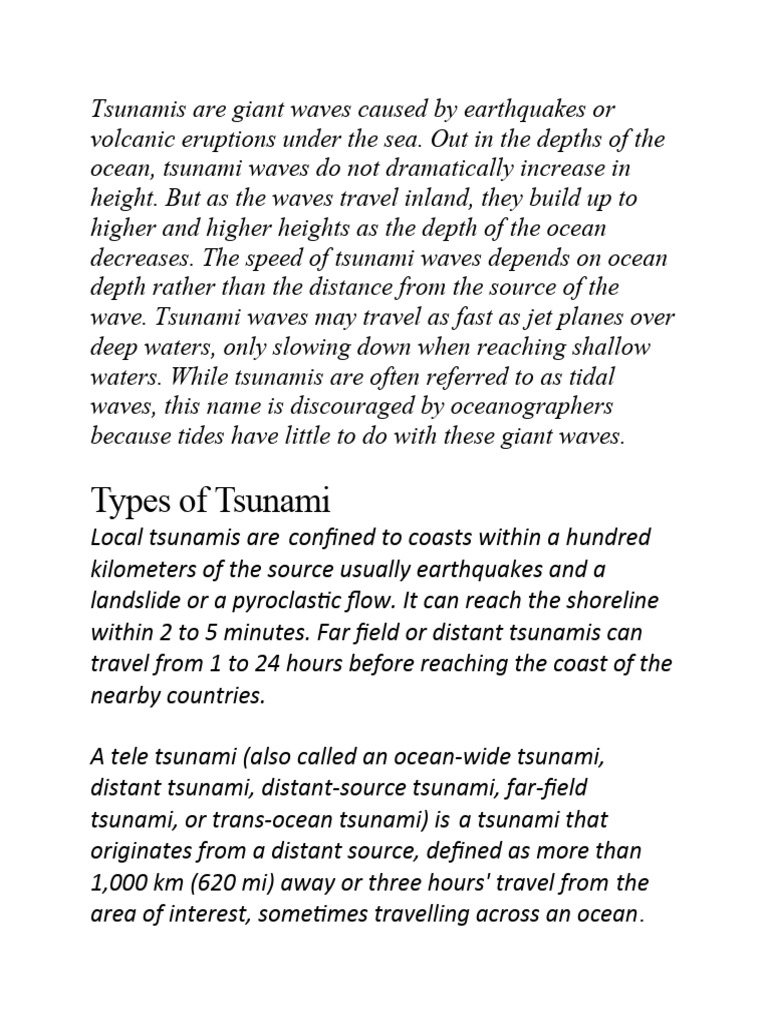 Tsunamis | PDF | Travel
