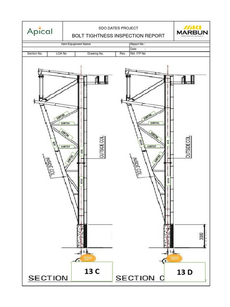 Bolt Tightness Inspection Report | PDF