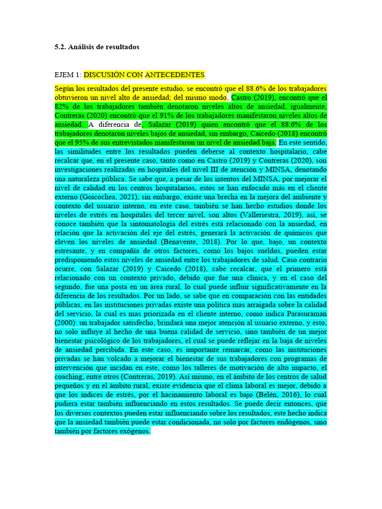 DISCUSION TESIS EJEMPLOS 2023a | PDF | Apoyo social | Estrés (biología)
