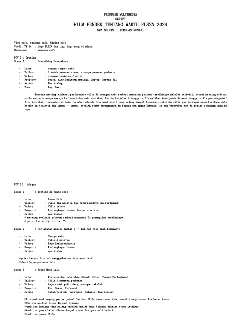 Film Pendek Inspiratif FLS2N 2024 | PDF
