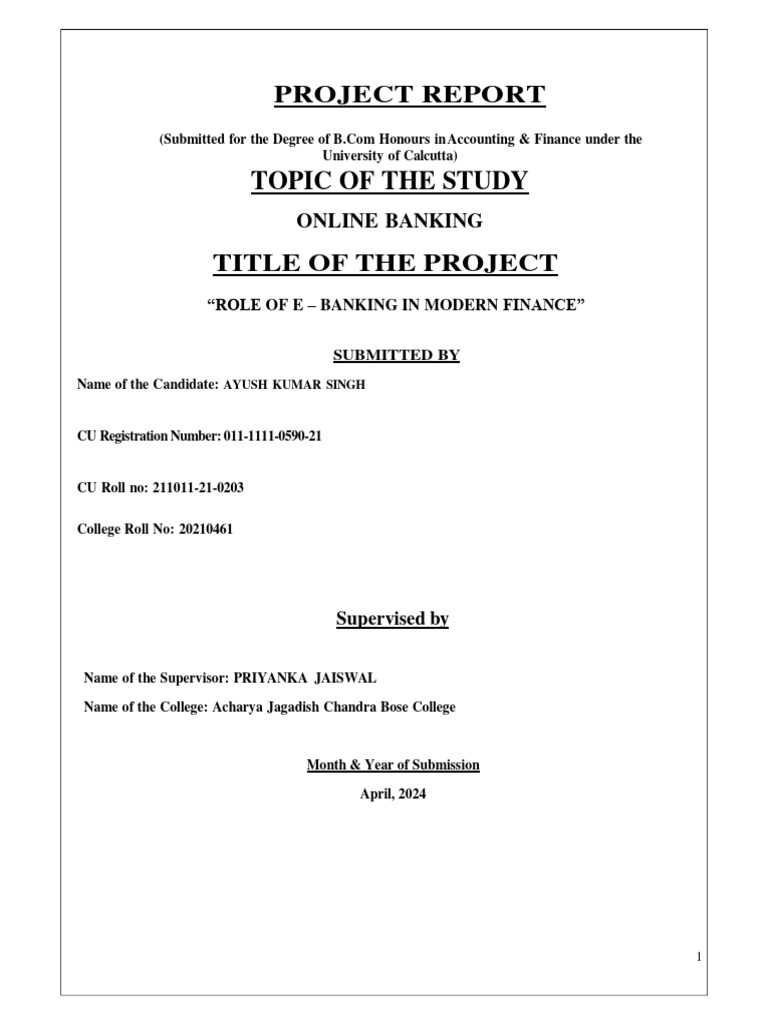 Ayush Kumar Singh Online Banking | PDF | Computer Security | Security