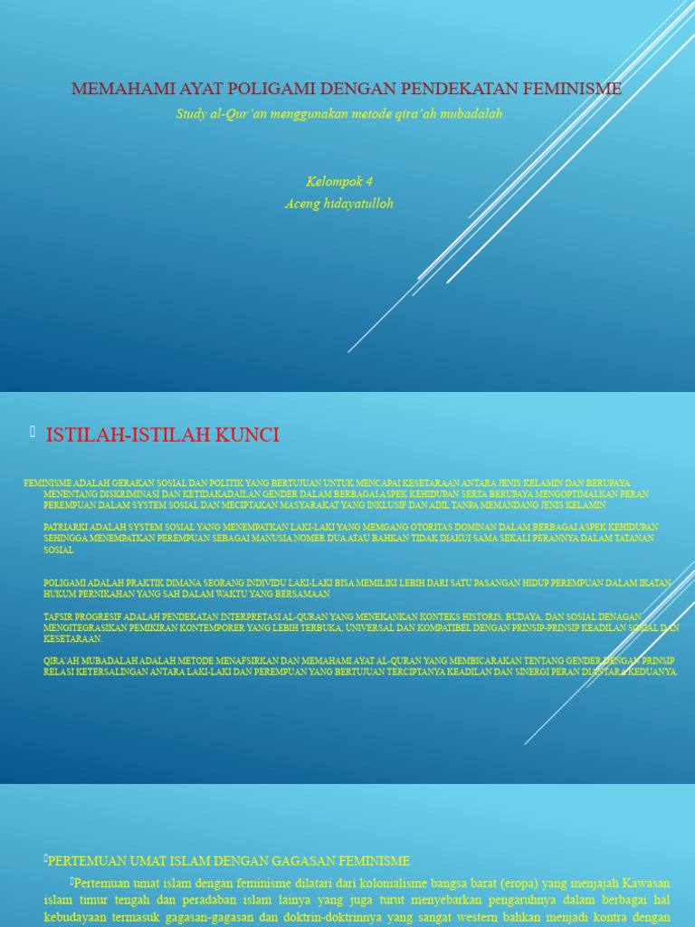 Memahami Ayat Poligami Dengan Pendekatan Feminisme | PDF | Agama & Spiritualitas