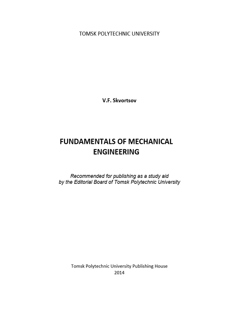 Fundamentals of Mechanical Engineering | PDF | Machining | Engineering