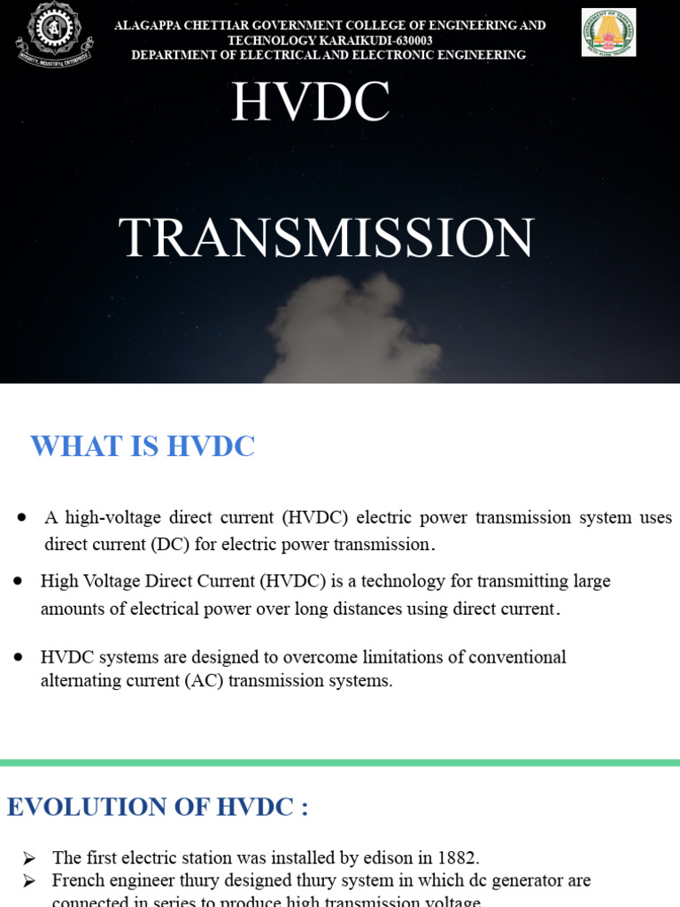 Hvdc | PDF | High Voltage Direct Current | Electric Power Transmission