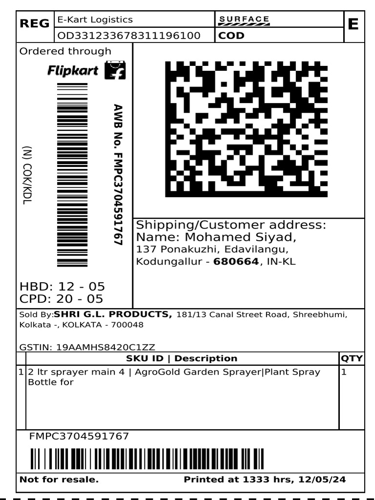 Flipkart Labels 12 May 2024 01 33 | PDF | Invoice | Government Finances