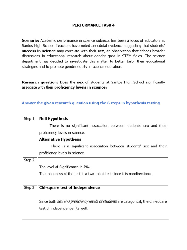 Performance Task 4 | PDF | Wellness