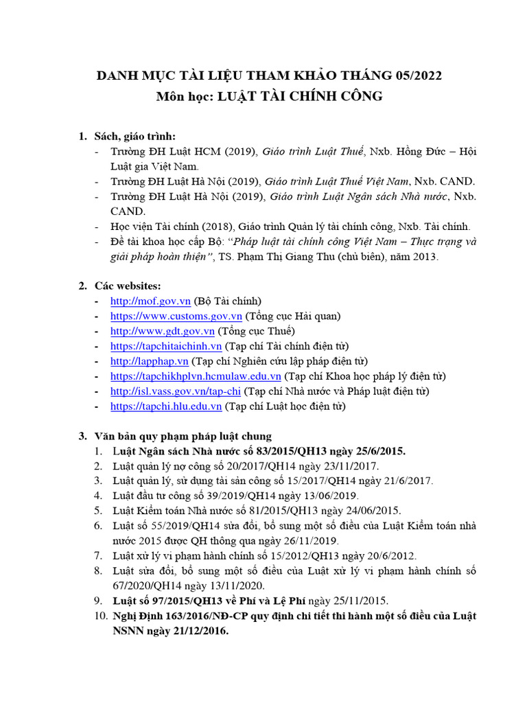 Tai Lieu Tham Khao Luat TCC 08-2023 | PDF