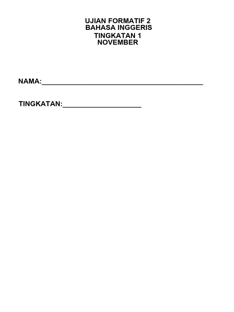 Eng. Form 1 - K2 | PDF