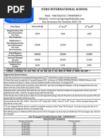 Euro Kids Fee Structure | PDF