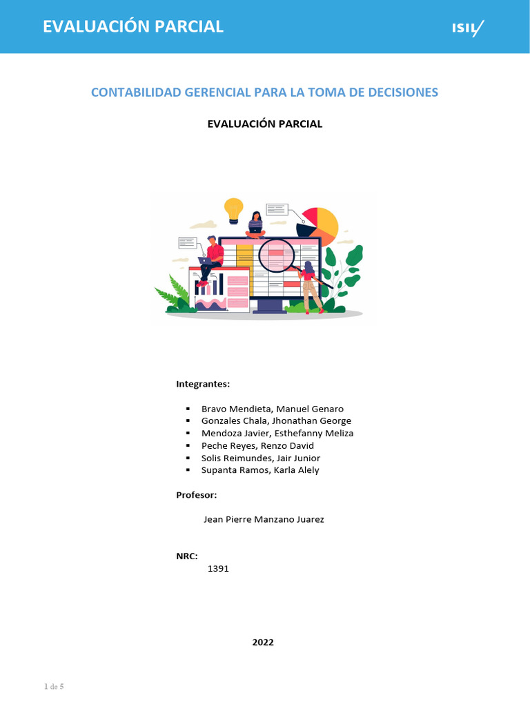 Examen Parcial - Contabilidad Gerencial GRUPO 6 | PDF | Business | Bancos