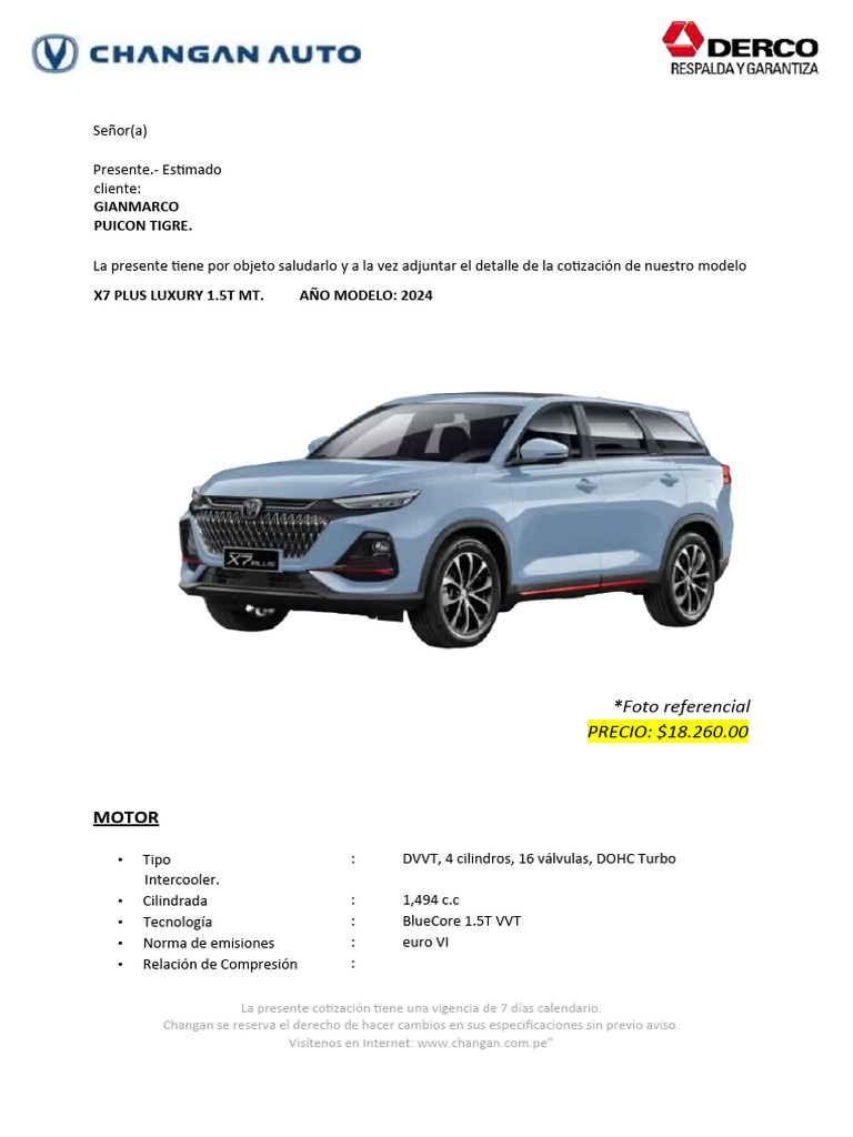 Cotización de Auto | Descargar gratis PDF | Vehículos | Carros deportivos